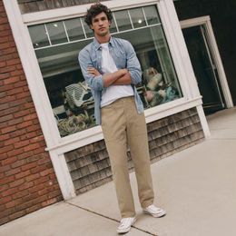 LANDS' END Twill-Hose mit Stretch f&uuml;r Herren, Herren, size: regular, Gr&uuml;n, Elasthan/Baumwoll-Mischung, by Lands' End