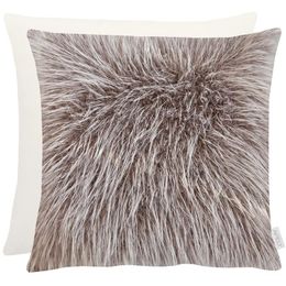 Apelt Dekokissen &raquo;Mona&laquo; inclusive Soft-Kissenf&uuml;llung 100% PES braun Polyester B/L: 45cm x 45cm, 1 Stk.