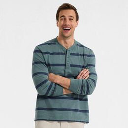 LANDS' END Flammgarn-Henleyshirt aus reiner Baumwolle f&uuml;r Herren, Herren, size: regular, Gr&uuml;n, Baumwolle, by Lands' End