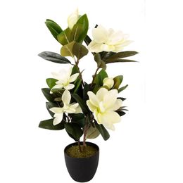 I.GE.A. Kunstbaum &raquo;Magnolienbusch&laquo; im Kunststofftopf wei&szlig; Obermaterial: 70% Polyester, 30% Kunststoff B/H/L: 40cm x 68cm, 1 Stk.