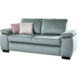 Die PlanBar Schlafsofa &raquo;MP-PD19021&laquo; mit L&auml;ngsschl&auml;ferfunktion 140x210 cm blau 100% Polyester B/H/T: 196cm x 90cm x 100cm, Velours