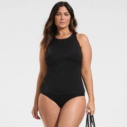 LANDS' END Mid Waist Bikinihose f&uuml;r Damen in Plus-Gr&ouml;&szlig;e, Damen, size: plus, Schwarz, Nylon-Mischung, by Lands' End