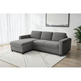 Sit & More sit&more Ecksofa &raquo;Cordoba&laquo; wahlweise mit Schlaffunktion und Bettkasten oder Stauraum 100% Polyester B/H/T: 236cm x 85cm x 161cm, Struktur, Recamiere 