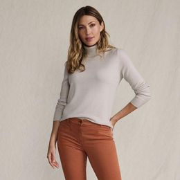 LANDS' END Merino-Pullover mit weitem Rollkragen f&uuml;r Damen, Damen, size: regular, Braun, Wolle, by Lands' End
