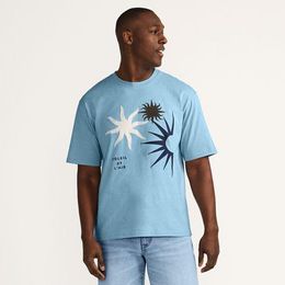 LANDS' END T-Shirt mit Grafik-Applikation f&uuml;r Herren, Herren, size: regular, Blau, Baumwolle, by Lands' End