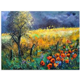 Artland Wandbild &raquo;Red poppies&laquo; Wiesen & Baumbilder 1 Stk. tlg. als Alubild, Leinwandbild, Poster, Wandaufkleber in verschied. Gr&ouml;&szlig;en bunt Alu Dibond B/H/T: 