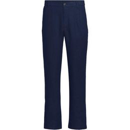 LANDS' END Premium Reinleinen-Hose, Herren, size: regular, Blau, Leinen, by Lands' End