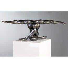 Casablanca by Gilde Dekofigur &raquo;Figur Cliffhanger&laquo; silber Polyresin (Kunststein) B/H/T: 61cm x 20cm x 22cm