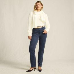 LANDS' END Rail Straight Feincordhose High Waist f&uuml;r Damen in Petite-Gr&ouml;&szlig;e, Damen, size: petite, Blau, Elasthan/Baumwoll-Mischung, by Lands' End