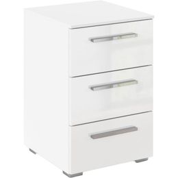 Rauch Nachtkommode &raquo;Nachttisch Nachtkonsole MONTCLAR Frontauswahl Dekor/Hochglanz/Glas&laquo; Breite 40 cm / H&ouml;he 61 cm, inkl. Soft-Close-Funktion, mit 3 
