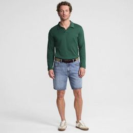 LANDS' END Soft Comfort Jeans-Shorts im Leinenmix, Herren, size: regular, Blau, Baumwolle/Leinen/Baumwoll-Mischung, by Lands' End