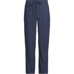 LANDS' END Flanell-Pyjamahose f&uuml;r Herren, Herren, size: regular, Blau, Baumwolle, by Lands' End