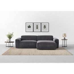 Trendmanufaktur Ecksofa &raquo;Braga, mit hochwertigem Kaltschaum, L-Form, Japandi-Design&laquo; modernes Sofa, Couch mit hohem Sitzkomfort, 255/72/160 cm (B/H/T)
