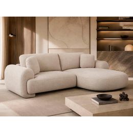 OTTO home Ecksofa &raquo;YllSY L-Form, 231cm - OTTO. Verl&auml;ssliche Qualit&auml;t.&laquo; Struktur-Bezug, Tonnentaschen-Federkern beige B/H/T: 232cm x 78cm x 53cm, 