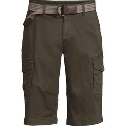 LANDS' END Cargo-Shorts mit G&uuml;rtel f&uuml;r Herren, Herren, size: regular, Gr&uuml;n, Baumwoll-Mischung, by Lands' End