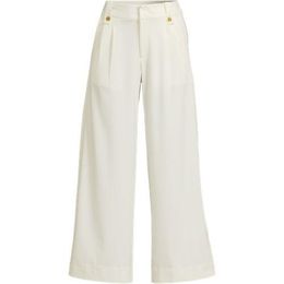 LANDS' END Leichte flie&szlig;ende 7/8-Bundfaltenhose f&uuml;r Damen, Damen, size: regular, Elfenbein, by Lands' End