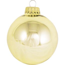 Weihnachtsbaumkugel &raquo;CBK70116, Weihnachtsdeko, Christbaumschmuck, Christbaumkugeln Glas&laquo; gold Glas 6,7cm
