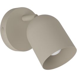 Eglo Deckenspot &raquo;TILSTON Spotlampe - Stahl - E14 - 1X40W - IP20&laquo; E14 1 Stk. Wandleuchte, Wandspot, schwenkbar, Strahler, L12 x H15,5 x AL12 cm beige 1