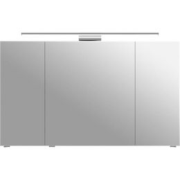 Spiegelschrank &raquo;6005 Sprint Badschrank, 3 Spiegelt&uuml;ren, 6 Einlegeb&ouml;den, 120 cm breit&laquo; inkl. LED-Beleuchtung, T&uuml;rd&auml;mpfer, Schalter-/