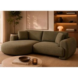OTTO home Ecksofa &raquo;YllSY L-Form, 231cm - OTTO. Verl&auml;ssliche Qualit&auml;t.&laquo; Struktur-Bezug, Tonnentaschen-Federkern gr&uuml;n B/H/T: 232cm x 78cm x 53cm, 