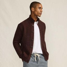 LANDS' END Cardigan mit Stehkragen f&uuml;r Herren, Herren, size: regular, Braun, by Lands' End