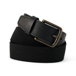 LANDS' END Stretch-G&uuml;rtel f&uuml;r Herren, Herren, size: regular, Schwarz, Gummi/Polyester-Mischung, by Lands' End