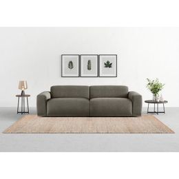 Trendmanufaktur Big-Sofa &raquo;Braga Japandi-Design, mit hochwertigem Kaltschaum, Megasofa, in Cord&laquo; modernes Big-Sofa, Couch mit hohem Sitzkomfort, 254/72