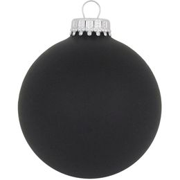 Weihnachtsbaumkugel &raquo;CBK83444, Weihnachtsdeko, Christbaumschmuck, Christbaumkugeln Glas&laquo; aus Glas schwarz Glas 7cm