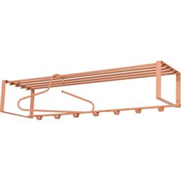 SPINDER DESIGN Garderobenleiste &raquo;REX&laquo; Wandgarderobe aus Stahl mit Hutablage und 5 bzw. 7 Haken orange Stahl B/H/T: 100cm x 19cm x 29cm