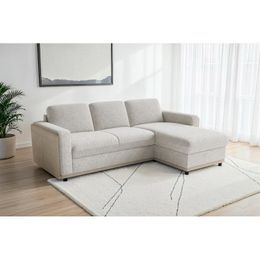 Sit & More sit&more Ecksofa &raquo;Cordoba&laquo; wahlweise mit Schlaffunktion und Bettkasten oder Stauraum 100% Polyester B/H/T: 236cm x 85cm x 161cm, Chenille, Recamiere 