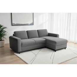 Sit & More sit&more Ecksofa &raquo;Cordoba&laquo; wahlweise mit Schlaffunktion und Bettkasten oder Stauraum 100% Polyester B/H/T: 236cm x 85cm x 161cm, Struktur, Recamiere 