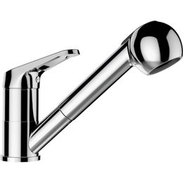 Schock K&uuml;chenarmatur &raquo;Armatur Cosmos SB&laquo; ausziehbarer Auslauf, Strahl-Brausefunktion grau Messing B/H/T: 19,7cm x 17,8cm