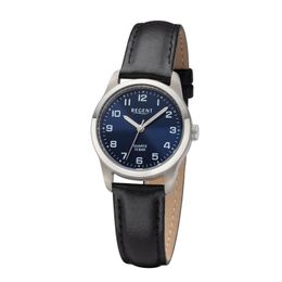 Regent Uhren Regent Damen Quarzuhr Armbanduhr, Damenuhr, Lederarmband, analog schwarz Einheitsgr&ouml;&szlig;e