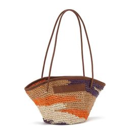 Lascana Damen Lascana Shopper &raquo;Strandtasche, Schultertasche, Korbtasche, Tragetasche, Einkaufstasche&laquo; Handtasche in modischer Bast-Optik B/H/T: 42cm x