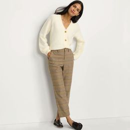 LANDS' END Kn&ouml;chellange Hose aus geb&uuml;rstetem Flanell f&uuml;r Damen, Damen, size: regular, Braun, Viskose/Polyester-Mischung, by Lands' End
