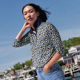 LANDS' END Supima-Poloshirt mit langen &Auml;rmeln f&uuml;r Damen in Petite-Gr&ouml;&szlig;e, Damen, size: petite, Blau, Baumwolle, by Lands' End