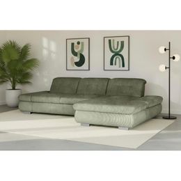 Die PlanBar Ecksofa &raquo;MP-IN17004 L-Form, Breite 331 cm, Federkern-Polsterung&laquo; inkl. Sitztiefenverstellung, wahlweise weitere Funktionen grau 88% 