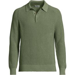 LANDS' END Polopullover Drifter f&uuml;r Herren, Herren, size: regular, Gr&uuml;n, Baumwolle, by Lands' End