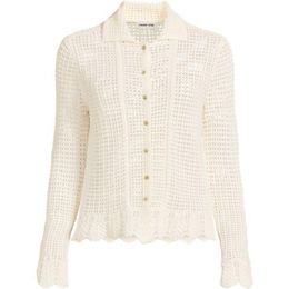 LANDS' END Cardigan in H&auml;kel-Optik f&uuml;r Damen in Petite-Gr&ouml;&szlig;e, Damen, size: petite, Elfenbein, by Lands' End