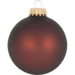 Weihnachtsbaumkugel &raquo;CBK83313, Weihnachtsdeko, Christbaumschmuck, Christbaumkugeln Glas&laquo; braun Glas 6,7cm