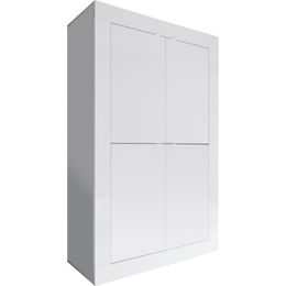 Home Affaire Highboard &raquo;Basic H&ouml;he 162 cm, Breite 102 cm, Kommode 4 T&uuml;ren, Hochkommode&laquo; Metallgriff, moderne Rahmenoptik, viel Stauraum, Farbauswahl 