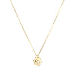 Cool Time Damen Cool Time Kette mit Anh&auml;nger &raquo;Schmuck Geschenk Edelstahl Halskette The Cool Smiley Sonne&laquo; gold Edelstahl, L: 41 B: 2mm