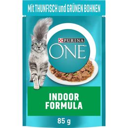 Purina One INDOOR FORMULA in Sauce Thunfisch Katzen-Nassfutter Anti Hairball 26x85g