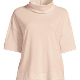 LANDS' END Supima Rollkragenshirt in Plus-Gr&ouml;&szlig;e f&uuml;r Damen, Damen, size: plus, Pink, Baumwolle, by Lands' End