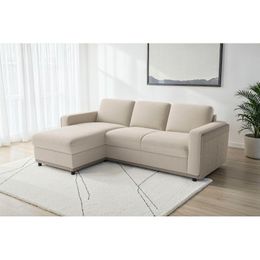 Sit & More sit&more Ecksofa &raquo;Cordoba&laquo; wahlweise mit Schlaffunktion und Bettkasten oder Stauraum 100% Polyester B/H/T: 236cm x 85cm x 161cm, Soft clean, Recamiere