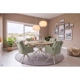 Jockenh&ouml;fer Essgruppe &raquo;Kopenhagen/Santorini, Sitzgruppe (Set, 5-tlg., 1 Tisch, 4 St&uuml;hle)&laquo; 5 tlg. Tischplatte melaminbeschichtet, Sessel 360&deg; drehbar, mit Auto-