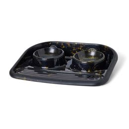 SAVIC Butler Marmor Futternapf schwarz gold