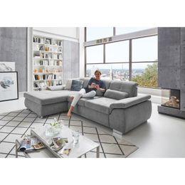 Die PlanBar Ecksofa &raquo;MP-IN16037 L-Form, Breite 289 cm, mit Federkern-Polsterung&laquo; mit Sitztiefenverstellung & Zierkissen 100% Polyester B/H/T: 289cm x 