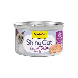 GimCat ShinyCat Thunfisch mit Garnelen Katzen-Nassfutter hoher Fleischanteil 6x70g