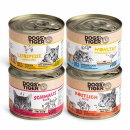 Dogs'n Tiger Mixpaket Rind Huhn Pute Lachs 24x200g